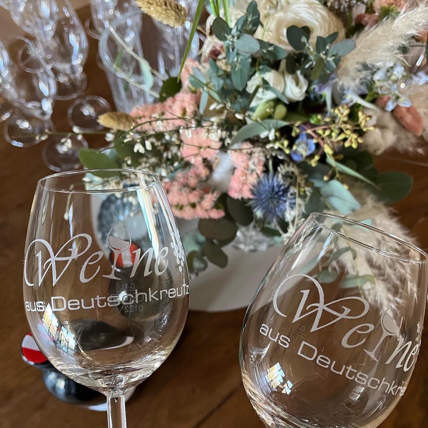 Gläser für Weine aus Deutschkreuz – MA-Lasergravuren