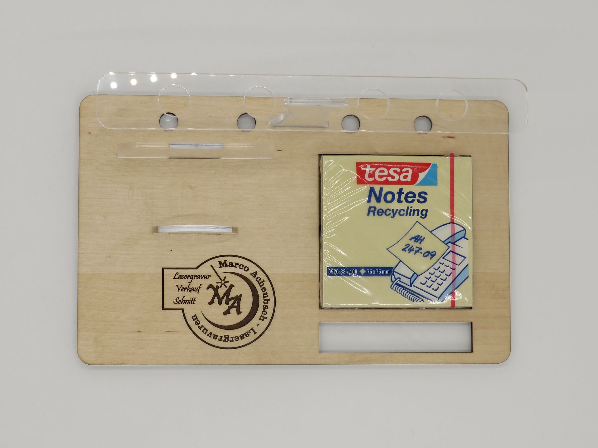 Desk Organizer "Stift + Visitenkarte + Post it" – MA-Lasergravuren